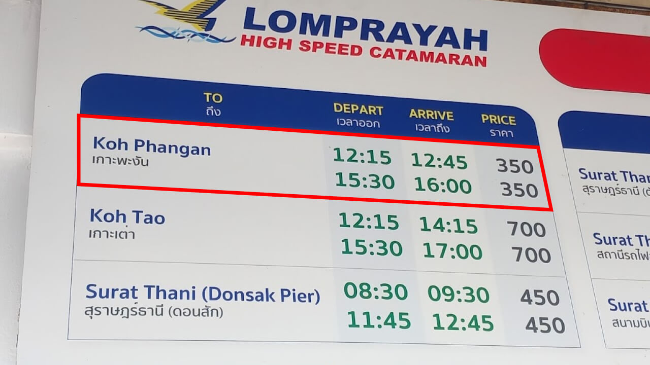 ⛴️ Koh Samui – Koh Phangan Ferry Schedule & Prices